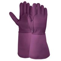 China Hysafety Long Leather Rose Pruning Garden Gloves / Thorn Proof Work Gloves for sale