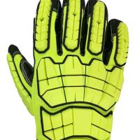 China Oilfield 3X44EP Cala Tech Impact Resistant Gloves Leather Rigger Gloves for sale