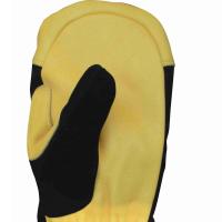 China Mitten style Leather Ski Gloves Waterproof 3M Insulation Inserted for sale
