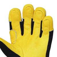 China Outdoors Five fingers Leather Ski Gloves Deerskin Ski Gloves Hysafety brand for sale
