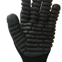 China CE  Black Coating Vibration Dampening Gloves / Vibration Protection Gloves for sale