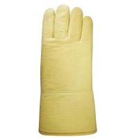 China Yellow kevlar felt 350 Degrees Fire Resistant Work Gloves 2 layers for sale