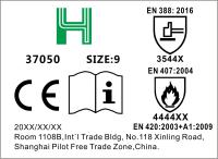 China Multi Layers Heat Resistant Work Gloves 500 Degrees EN388 2016 3544X for sale