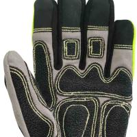 China High Visible Glass Fiber Rescue Extrication Gloves Elasticized Turtleneck Cuff for sale