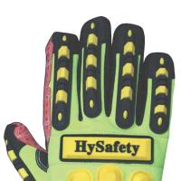 China Hi Vis Green 4X44EP Crush Resistant Gloves / Heavy Duty Rigger Gloves for sale