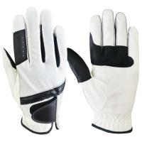 China PU Palm Velcro Cuff Firm Fitting Equestrian Gloves For Ladies for sale
