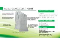 China Cowsplit Heat Resistant Mig Welding Gloves Kevalr Stitching for sale