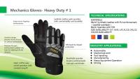 China Construction Mechanics Wear Gloves With TPR Heavy Duty Knuckle Protection for sale