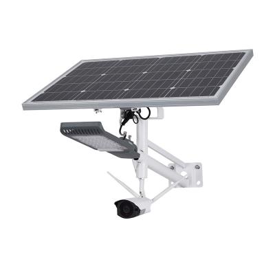 China Outdoor Die Casting Aluminum Solar Powered LED Street Lights With CCTV Camera Wifi 4G for sale