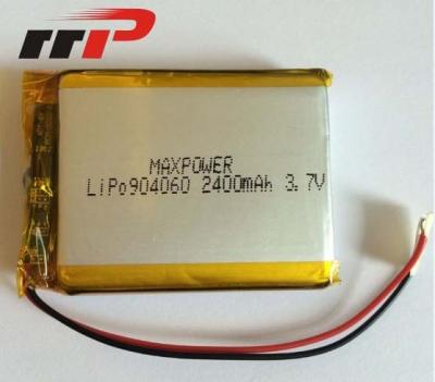 China 3.7V 904060 2400mAh 3.7 V Li-Poly Rechargeable Battery Pack Seiko PCM IEC62133 for sale