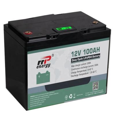 China 12V 100Ah Lifepo4 Lithium Iron Battery Pack Deep Cycle Times For Solar Energy System for sale