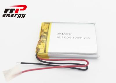 China Long Lifespan Lithium Polymer Battery 3.7V 600mAh CE CB UL IEC62133 KC BIS for sale