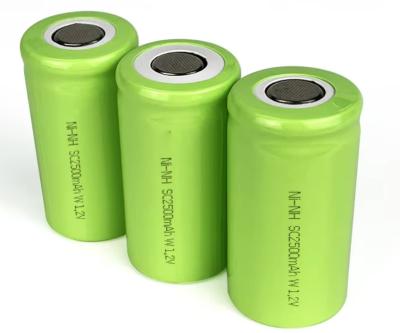 China SC2500mAh 1.2V Ni-MH Rechargeable Battery with 1000 Cycles Long Life and High Capacity for sale