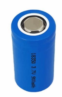 China Grade A INR18350 Lithium Ion Battery 3.7V 900mAh High Capacity Rechargeable Battery for sale
