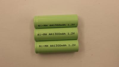 China AA1300mAh NIMH Rechargeable Batteries 1.2V For Industrial Use ROHS UL for sale