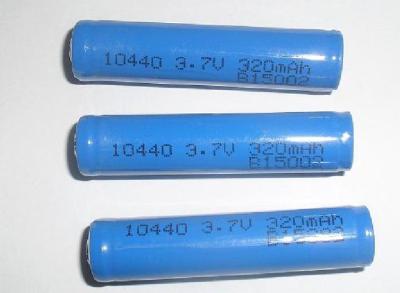 China Non-toxic 3.7V 320mAh 10440 Lithium Ion Ultra High Energy Density Rechargeable Batteries for sale
