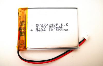 China Electrical Device Rechargeable Lithium Ion Polymer Battery Pack 3.7 V 353040 370mah with KC CB UL for sale