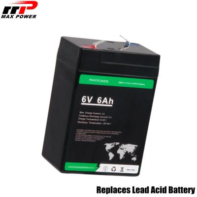 China Phosphate Lithium LiFePO4 Battery 6V 6Ah 38.4Wh ESS Replaces Lead Acid long Durable for sale