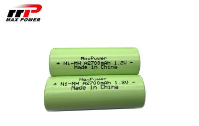 China Durable NIMH Rechargeable Batteries A2700mAh 1.2V With UL CE KC Certification for sale
