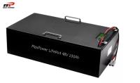China AGV High Capacity Lithium Ion Battery 48V 100Ah Communication RS485 LED SOC for sale