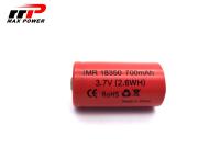 China 15C High Drain 18350 IMR Rechargeable Lithium Ion Battery With UL KC CB PSE for sale