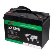 China Golf Cart Solar Storage Lifepo4 Lithium Ion Battery EV Deep Cycle 12V 80Ah for sale