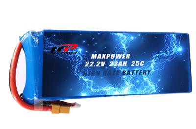China 20C 30C 22.2V 22Ah Lithium Polymer Rechargeable Battery for sale