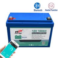 China Bluetooth CC-CV 12V 100Ah Lifepo4 Lithium Battery BMS for sale