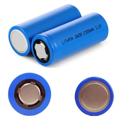China 3.2V 2500mAh LFT 26650 LiFePO4 Battery 15C 20C 30C Discharge Rate for sale