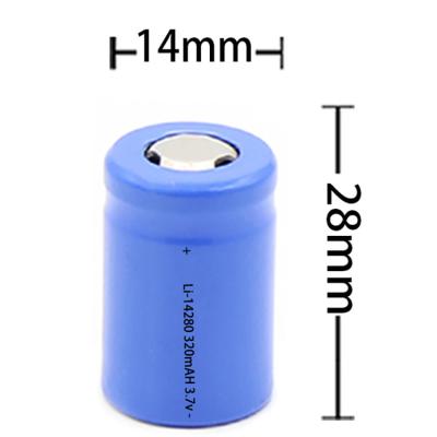 China INR14280 350mah Lithium Ion Battery Shaver Toothbrusher 3.7V Battery 2000 Cycles for sale
