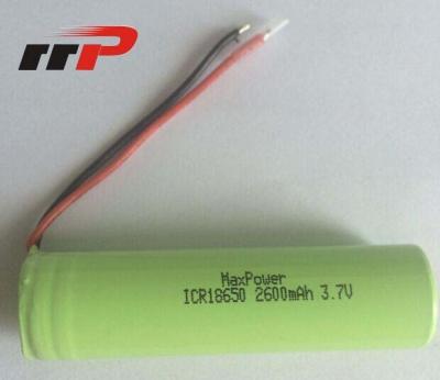 China 18650 2600mAh Lithium Ion Rechargeable Batteries 3.7V UL ICEL ROSH for sale