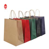 China 3x8.5 Inches Gift Packing Bags SGS  Clothing Packing Kraft  Paper Bag With Handle for sale