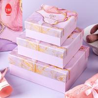 China Pink Stain Cardboard Gift Packaging Box for sale
