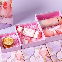 China Pink Stain Cardboard Gift Packaging Box for sale