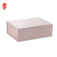 China Pink Rigid Magnetic Folding Paper Packaging Stamping Gift Box For Packing for sale