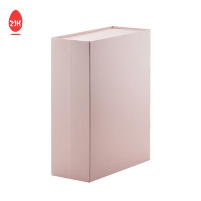 China Pink Rigid Magnetic Folding Paper Packaging Stamping Gift Box For Packing for sale