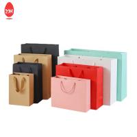China FSC Padding Handle Leather Paper Bag for sale
