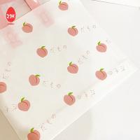China LDPE Ins Style Gift Packing Bags Clothing Store Peach Pattern Plastic Tote Bag for sale