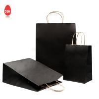 China Design Logo Eco Friendly Gift Packing Bags Kraft Paper Shopping Bag With Handle for sale