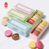 China 11cm Luxury Disposable Food Packaging Containers Pink Macaron Box Packaging for sale