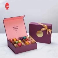 China 11cm Luxury Disposable Food Packaging Containers Pink Macaron Box Packaging for sale