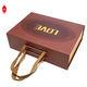 China Varnishing Paper Gift Packaging Box Blown  Folding Gift Boxes With Handle for sale