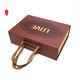 China Varnishing Paper Gift Packaging Box Blown  Folding Gift Boxes With Handle for sale