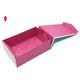 China Pink Folding Cardboard Rectangular Gift Box  With Flap Lid for sale