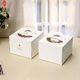 China Custom printed cardboard paper cake boxes with handle Wholesale 12inch white wedding cake box for sale