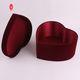 China Luxury 22cm Velvet Jewelry Box Rigid Cardboard Heart Shaped Flower Box for sale