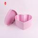 China Luxury 22cm Velvet Jewelry Box Rigid Cardboard Heart Shaped Flower Box for sale
