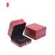 China Red Gold Glossy Lamination Leather Jewelry Storage Box 4C Printing for sale