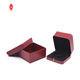 China Red Gold Glossy Lamination Leather Jewelry Storage Box 4C Printing for sale