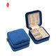 China Embossing Small Travel Paper Jewelry Gift Boxes Pu Leather Portable Jewelry Case for sale
